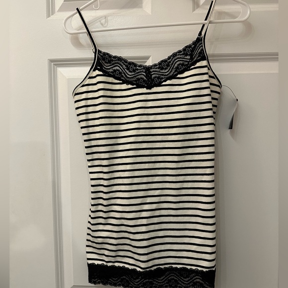 Express | Tops | Express Striped Lace Cami Nwt | Poshmark